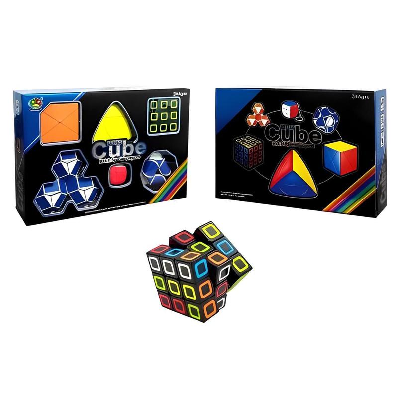 Kit 6 Cubos Magico Cobra Cores Fortes Iniciante Profissional mini cubo ...