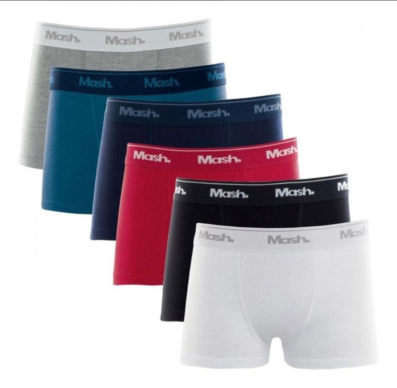 Kit 6 Cuecas Box Infantil Boxer Juvenil Mash Algodão 110.07 - Cueca ...