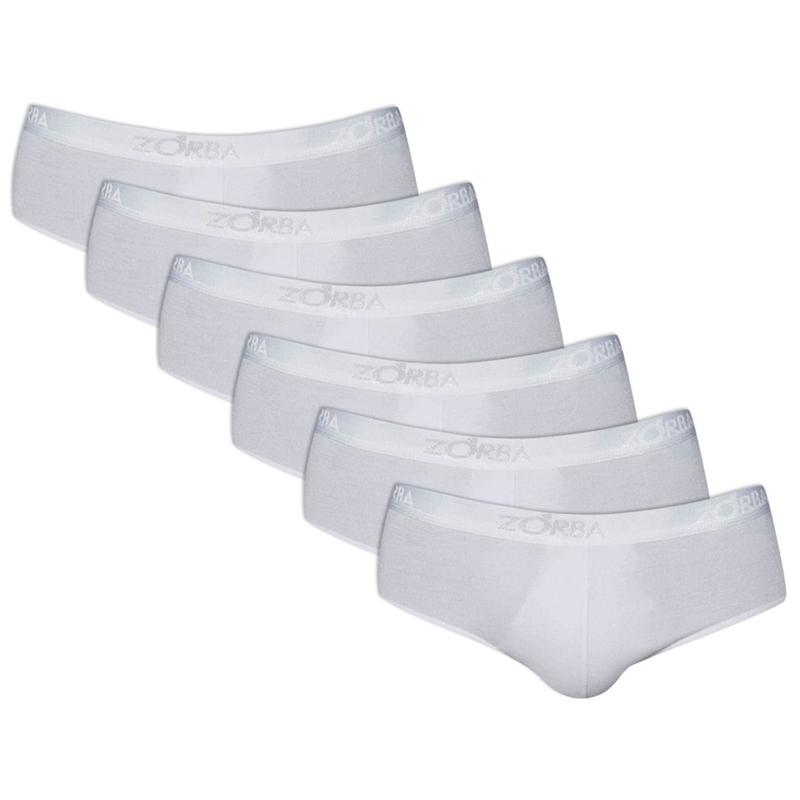 Kit 6 Cuecas Slip Tradicional Modal Masculina Adulto Zorba - Cueca ...