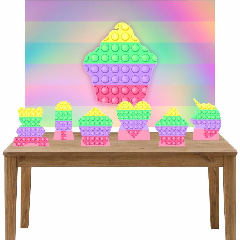 Kit 6 Displays de Mesa e Painel Pop It - Inove Adesivos - Kit Decoração ...