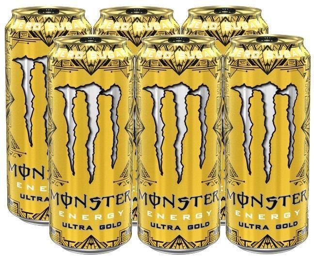 Kit 6 Energético Monster Zero Cuckru Ultra Gold 500Ml - Bebida ...