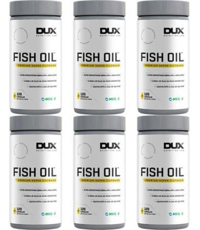 Kit 6 Fish Oil (Omega 3) Dux Nutrition - 120 Capsulas - Ômega 3 / Óleo ...