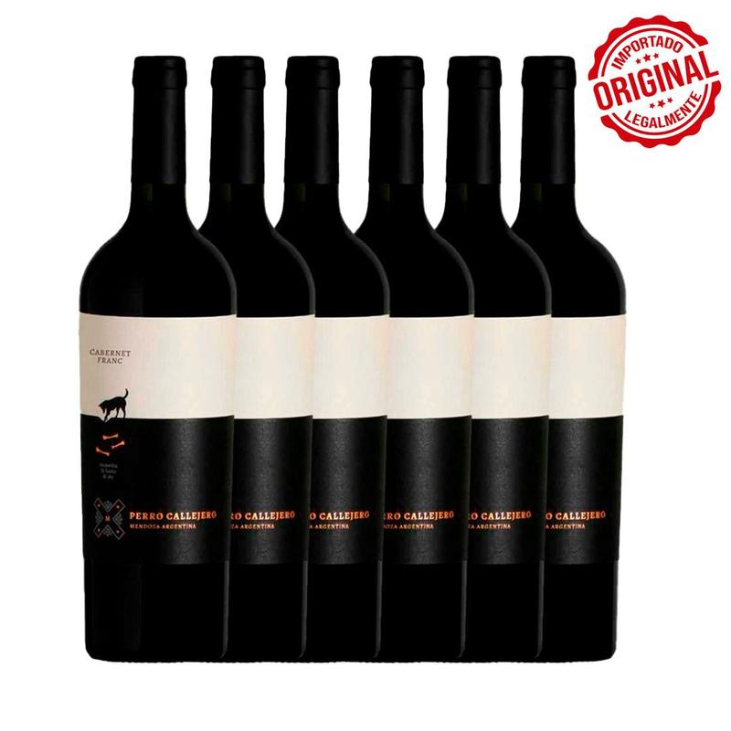 Kit 6 Garrafas Vinho Perro Callejero Cabernet Franc Mosquita Muerta ...