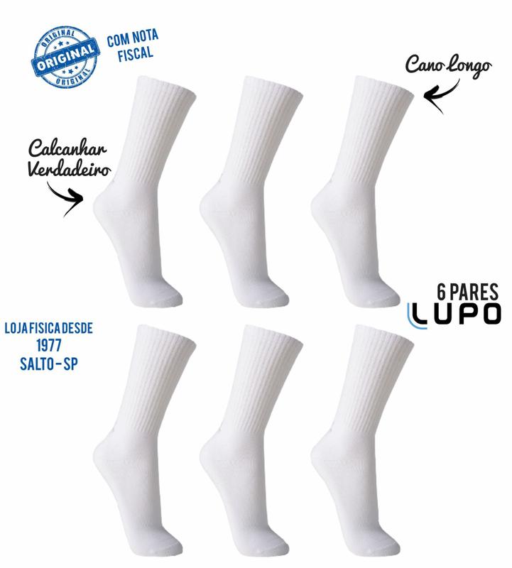 Kit 6 Meias Cano Alto Lupo - Meia - Magazine Luiza