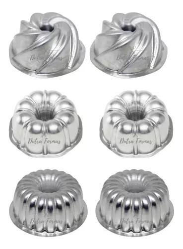 Kit 6 Mini Formas Bolo Vulcão Torta Suíça Decorada Com Furo - Dutra ...