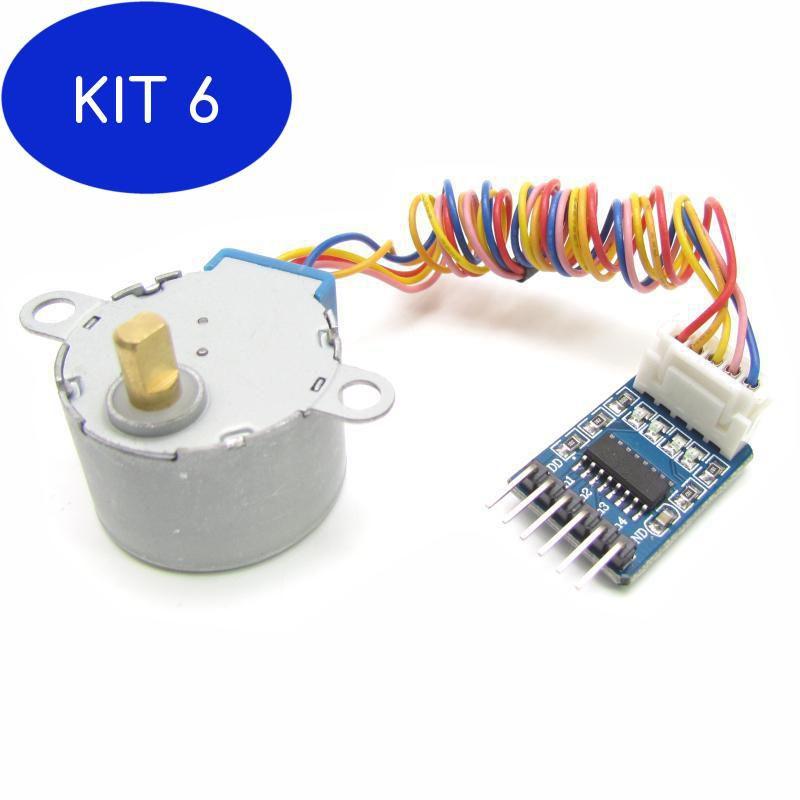 Kit 6 Motor De Passo 5V + Drive De Motor Uln2003A - Tecnotronics ...