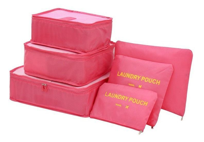 Kit 6 Peças Necessaire Organizadora Mala Viagem Travel Bag - B2T ...