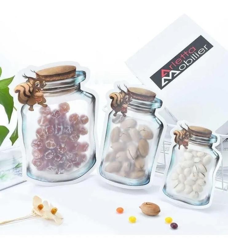 Kit 6 Sacos Herméticos Zip Lock Embalagem Reutilizáveis Esquilo - Loja ...