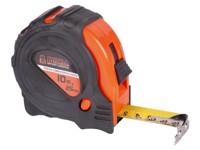 Kit 6 Trenas Emborrachadas Mega 10m x 25mm com Trava - Trena - Magazine ...