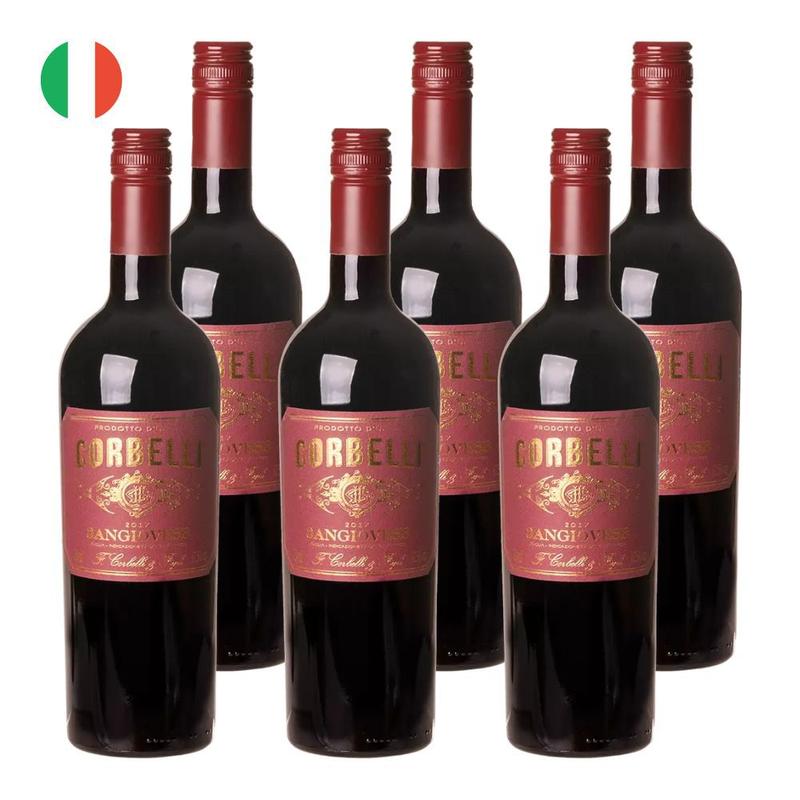 Kit 6 Vinhos Corbelli Sangiovese Tinto Itália 750ml - Vinho - Magazine ...