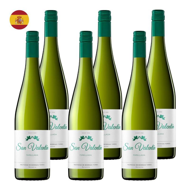 Kit 6 Vinhos Torres San Valentin Parellada Branco Espanha 750ml - Vinho ...