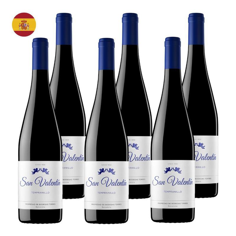 Kit 6 Vinhos Torres San Valentin Tempranillo Tinto Espanha 750ml ...
