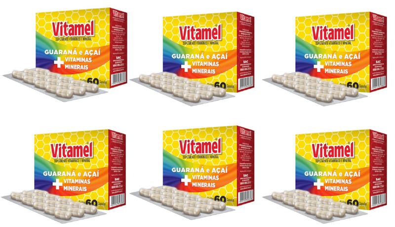 Kit 6 Vitamel Vitamína E Mineral 30 Cápsulas - Vitaminas A-Z - Magazine ...
