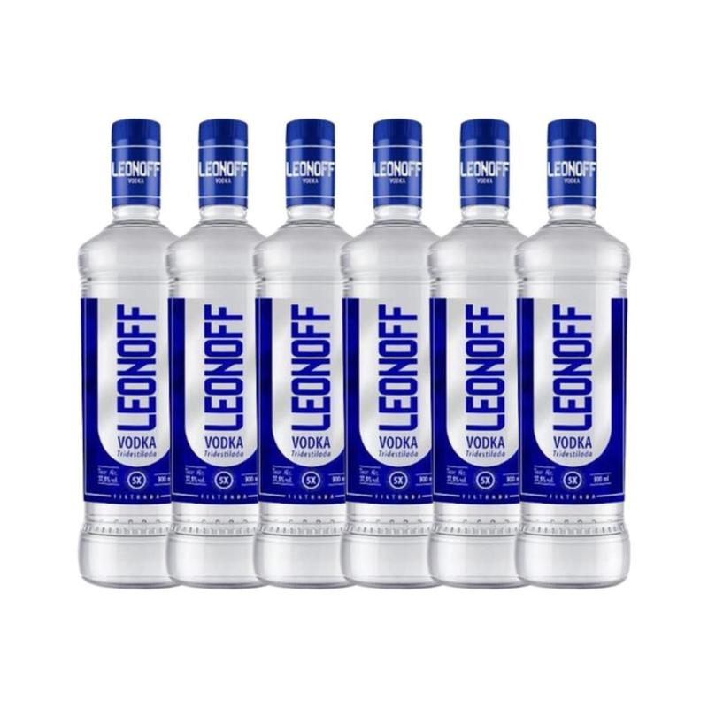 Kit 6 Vodkas Leonoff 965ml - Vodka - Magazine Luiza