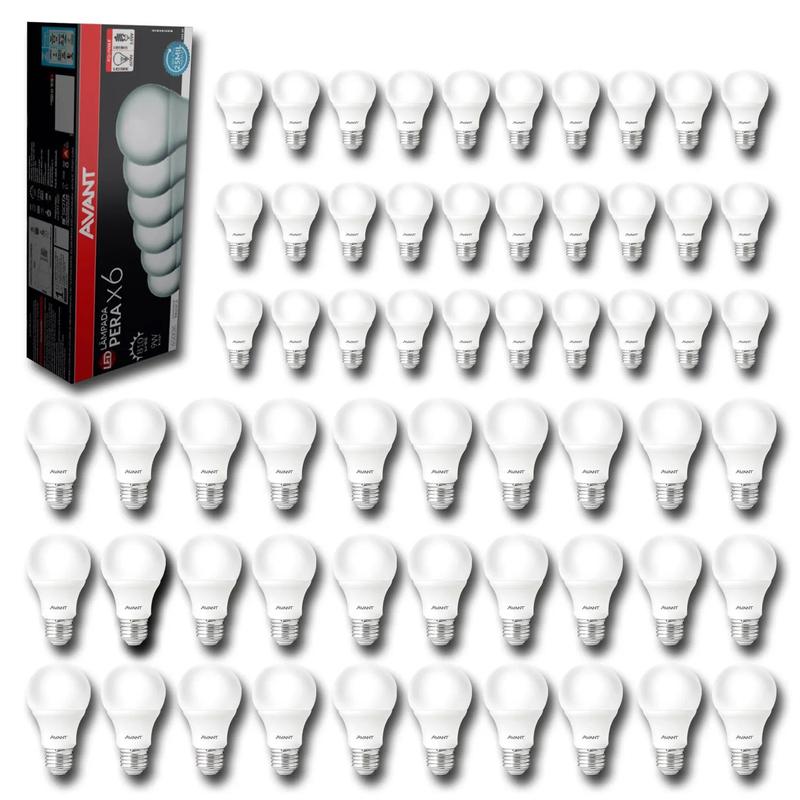 Kit 60 Lâmpada Led 9w Bulbo Soquete E27 Bivolt Casa Comércio - Avant ...