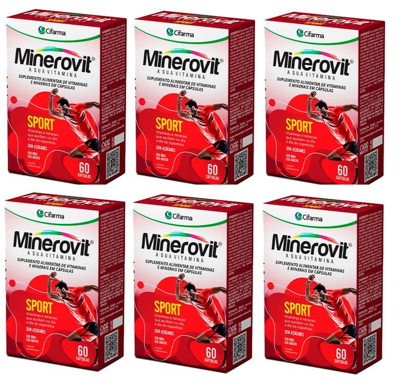 Kit 6cx Minerovit Multivitamínico Sport 60Cps - Cifarma ...