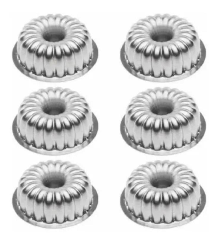 Kit (6pcs) Forma Mini Bolo Suíça 2 Chicky Formas Onduladinha - Formas e ...