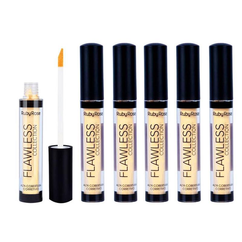 Kit 6Un Corretivo Flawless Collection Rubyrose Amarelo Cor1 - Ruby Rose ...
