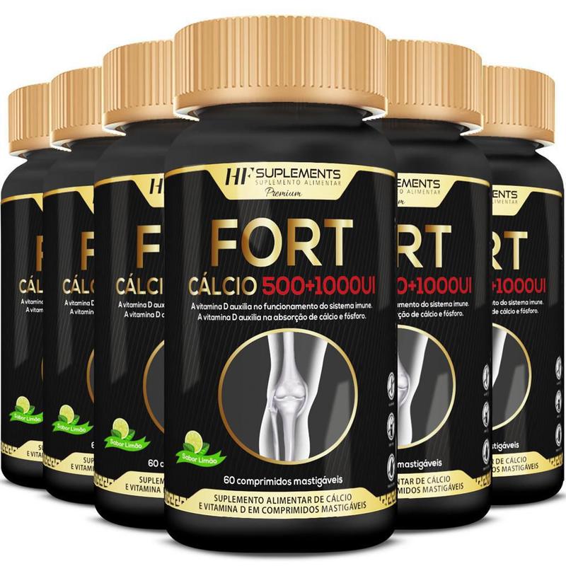 Kit 6X Auxilia Absorção De Cálcio Organismo Vitamina Premium - HF ...