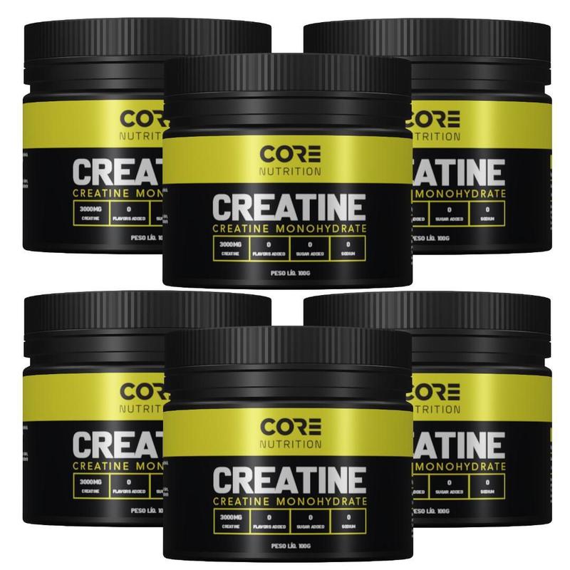 Kit 6X Creatina Monohidratada 100G - Core Nutrition - Creatina ...