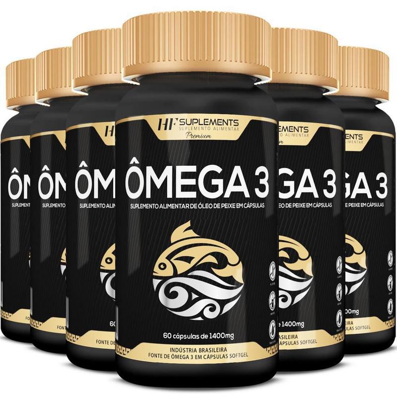 Kit 6X Omega 3 Ação Anti Inflamatória Saude Cardiovascular - HF ...
