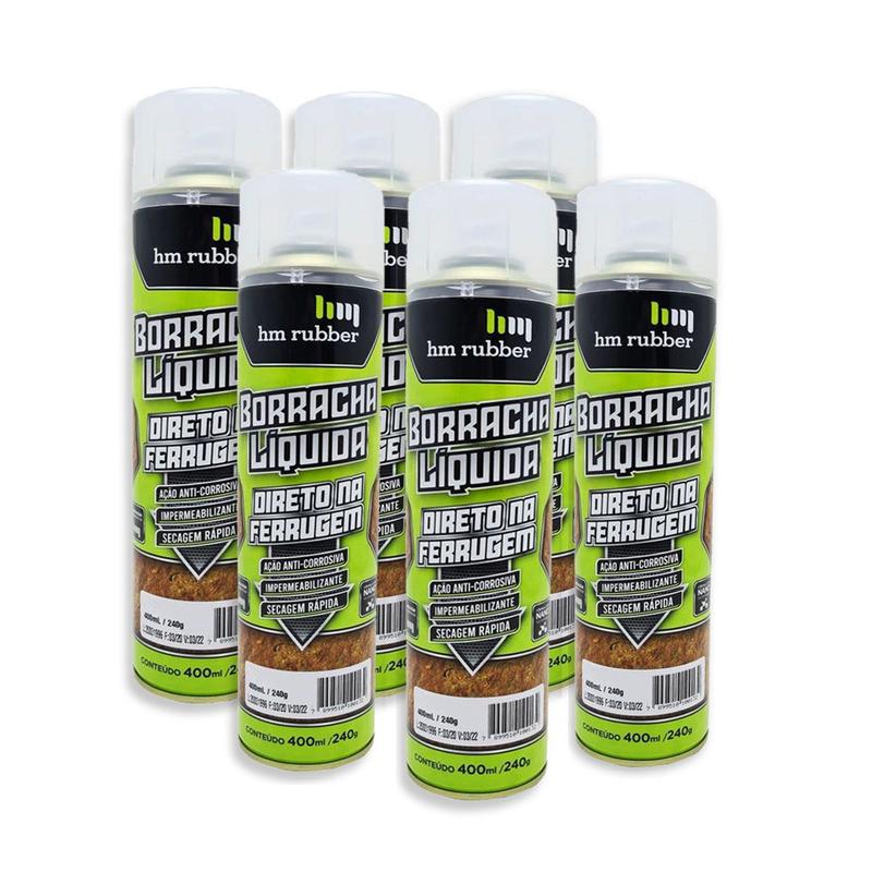 Kit 6x Spray Borracha Líquida Aerosol Hm Impertech 400ml - HM Rubber - Impermeabilizante ...