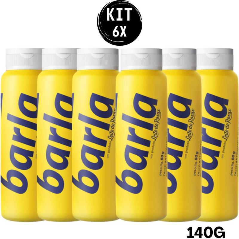 Kit 6x Talco Barla Antisséptico em Pó 140g Leite de Rosas - Desodorante ...