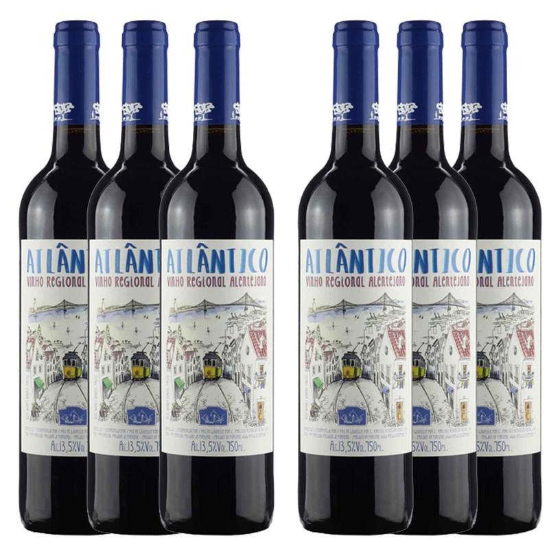 Kit 6x Vinho Tinto Português Alentejano Atlântico São Miguel 2019 ...