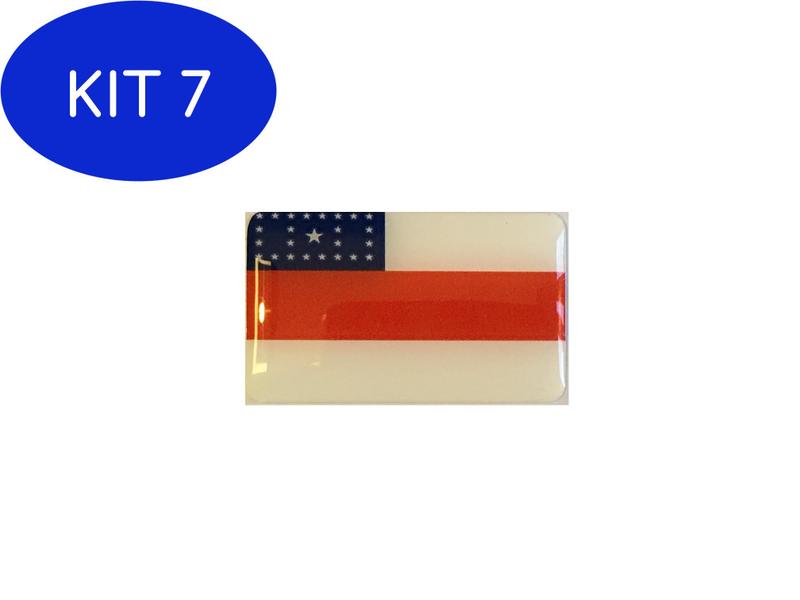 Kit 7 Adesivo Resinado Da Bandeira Do Amazonas 5X3 Cm - Mundo Das ...