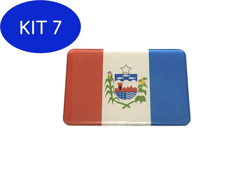 Kit 7 Adesivo resinado da bandeira do estado de Alagoas 5x3 - Mundo Das ...