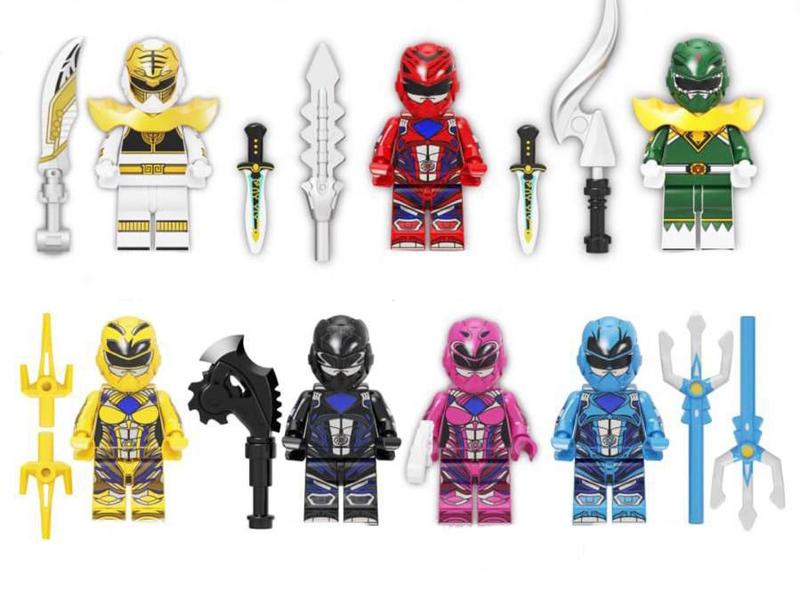 Kit 7 Bonecos Blocos de Montar Power Rangers Exclusivo - Mega Block ...