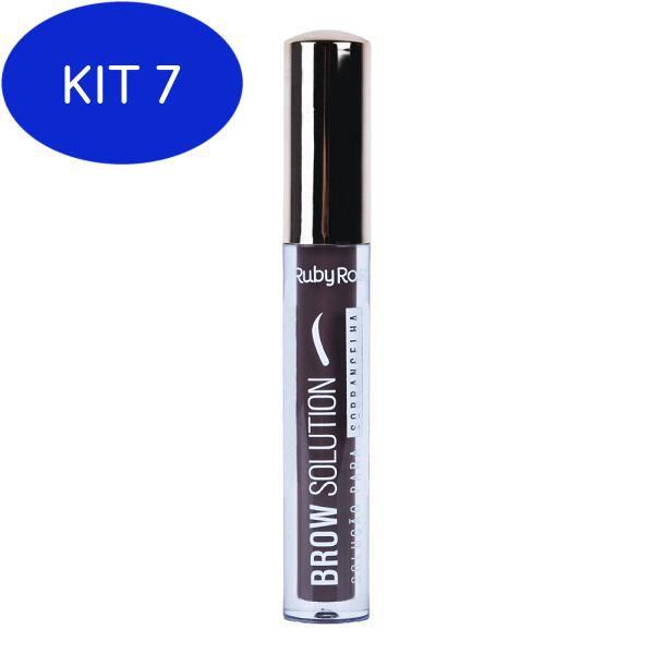 Kit 7 Brow Solution Solução Para Sobrancelha - Cor Dark Ruby - Ruby ...
