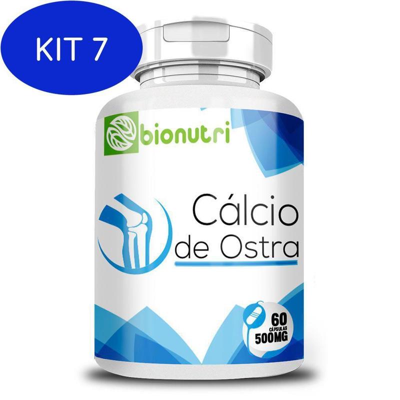 Kit 7 Cálcio De Ostras 60 Cápsulas 500Mg - Bionutri - Cálcio - Magazine ...