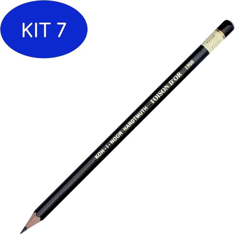 Kit 7 Lapis Graduado Koh-I-Noor Toison D Or 1900 8B - Lápis Grafite ...