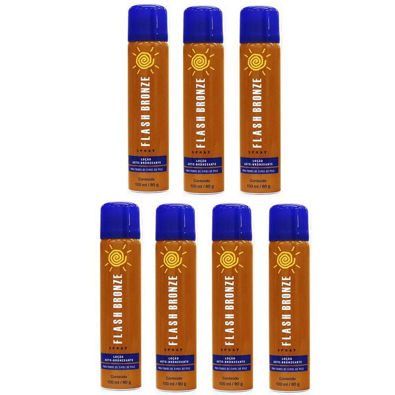 Kit 7 Loções Autobronzeador em Spray Flash Bronze 100ml cada ...