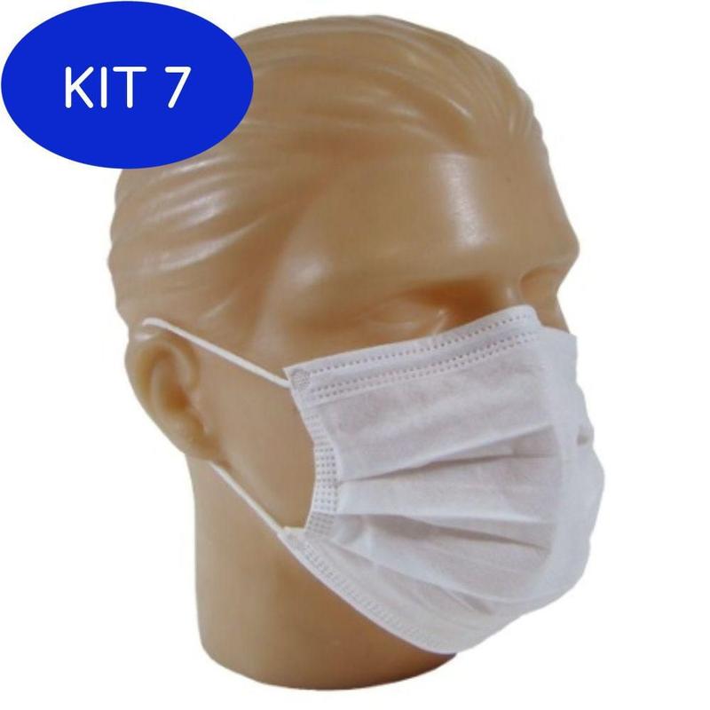 Kit 7 Mascara descartavel camada dupla com elastico com 25 und - Avisel ...