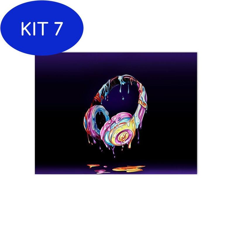 Kit 7 Mouse Pad Geek Fone Dj Colorido Modelo Retangular - Studio Dc ...