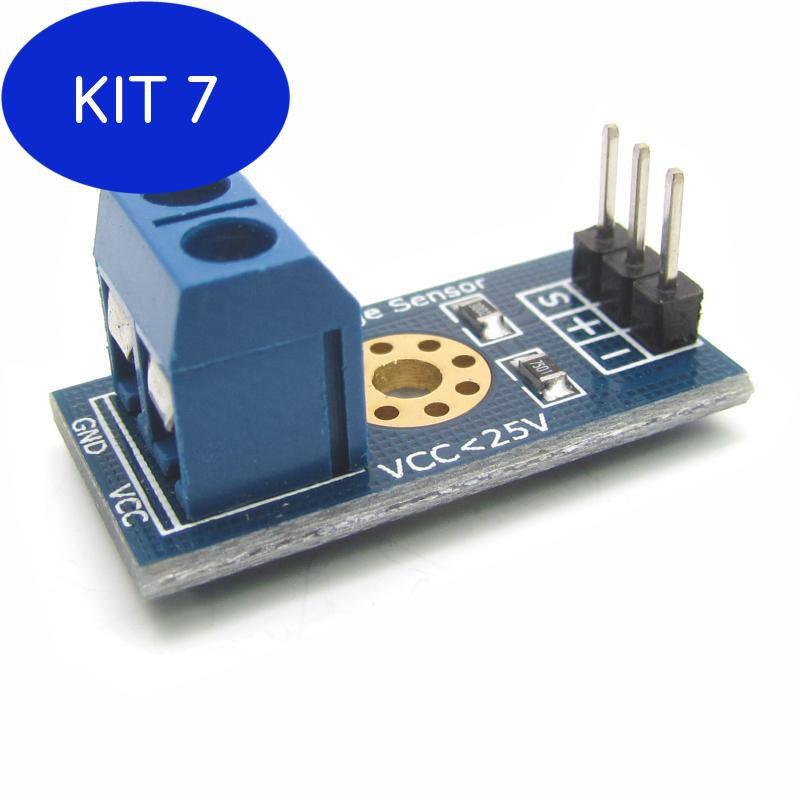 Kit 7 Sensor De Tensão ( Voltagem ) 0 - 25 Vdc Arduíno Pic - Mj ...