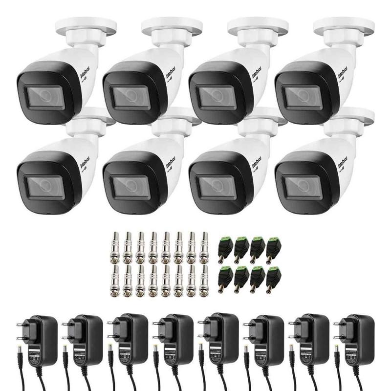Kit 8 Câmeras Intelbras VHD 1130 B HD 720p com Lente 2.8mm Visão Noturna 30m Resistente à Chuva ...