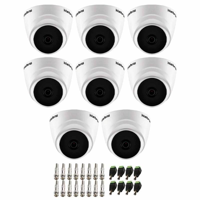 Kit 8 Câmeras Intelbras VHL 1220 Dome HDCVI LITE Full HD 1080p Interna ...