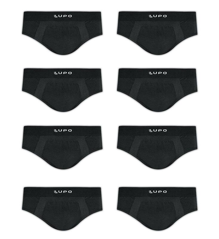 Kit 8 Cuecas Lupo Slip Micromodal Sem Costura 00681-001 - Cueca ...