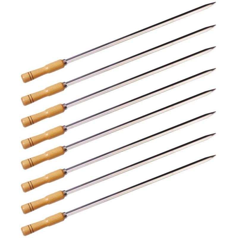 Kit 8 Espetos de 70cm Aço Inox Para Churrasqueira de Galão - Wp Connect ...