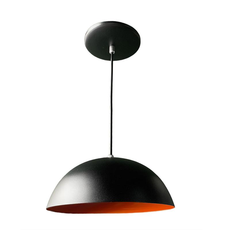 Kit 8 Luminária Pendente Meia Lua 50cm Interior Cobre Com Fiação 110 ...