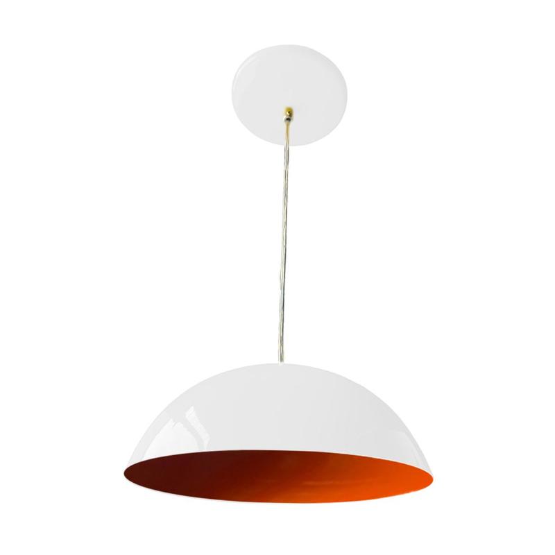 Kit 8 Luminária Pendente Meia Lua 50cm Interior Cobre Com Fiação 110 ...