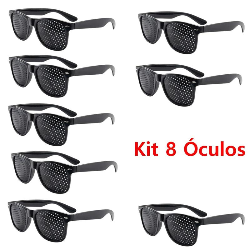 Kit 8 Óculos Reticulado Furadinho Melhora o cansaço visual e Fadiga ...