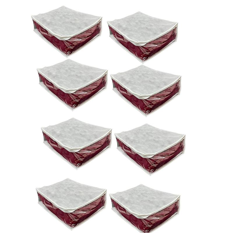 Kit 8 Organizador Guarda Roupas Gavetas Maleiro Branco P - 123 ...