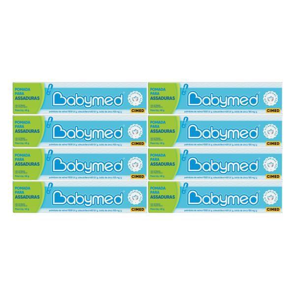 Kit 8 Pomadas Contra Assaduras Babymed Azul De 45g - Cimed - Creme ...