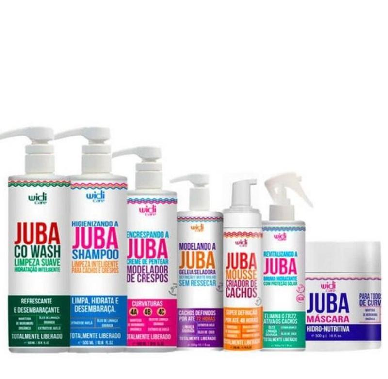 Kit A Juba Co Wash+Higienizando+Encrespando+Geleia+Mouss+Bruma e ...