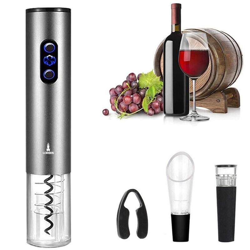 Kit Abridor De Vinho Saca Rolha Elétrico Automático Sem Fio - Lorben ...