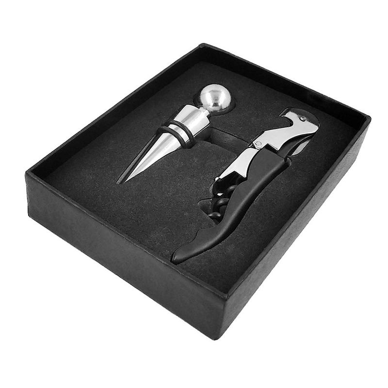 Kit Abridor Saca-Rolha e Tampa para Garrafa de Vinho - Degustador ...